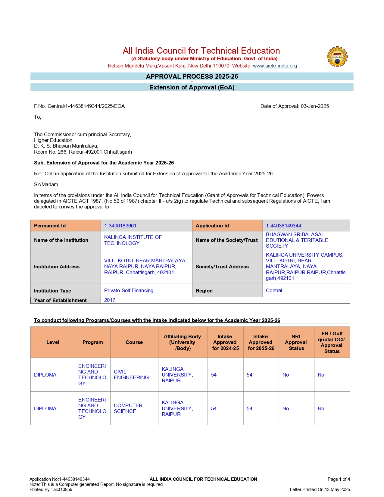 Kalinga University Raipur, Best University in Chhattisgarh UGC-approved